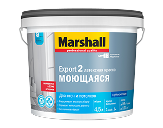 Краска Export-2 латексная для стен и потолка | Marshall — главный по ...